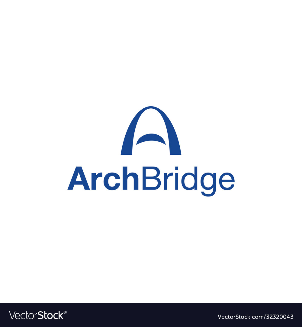 A shape bridge Royalty Free Vector Image - VectorStock