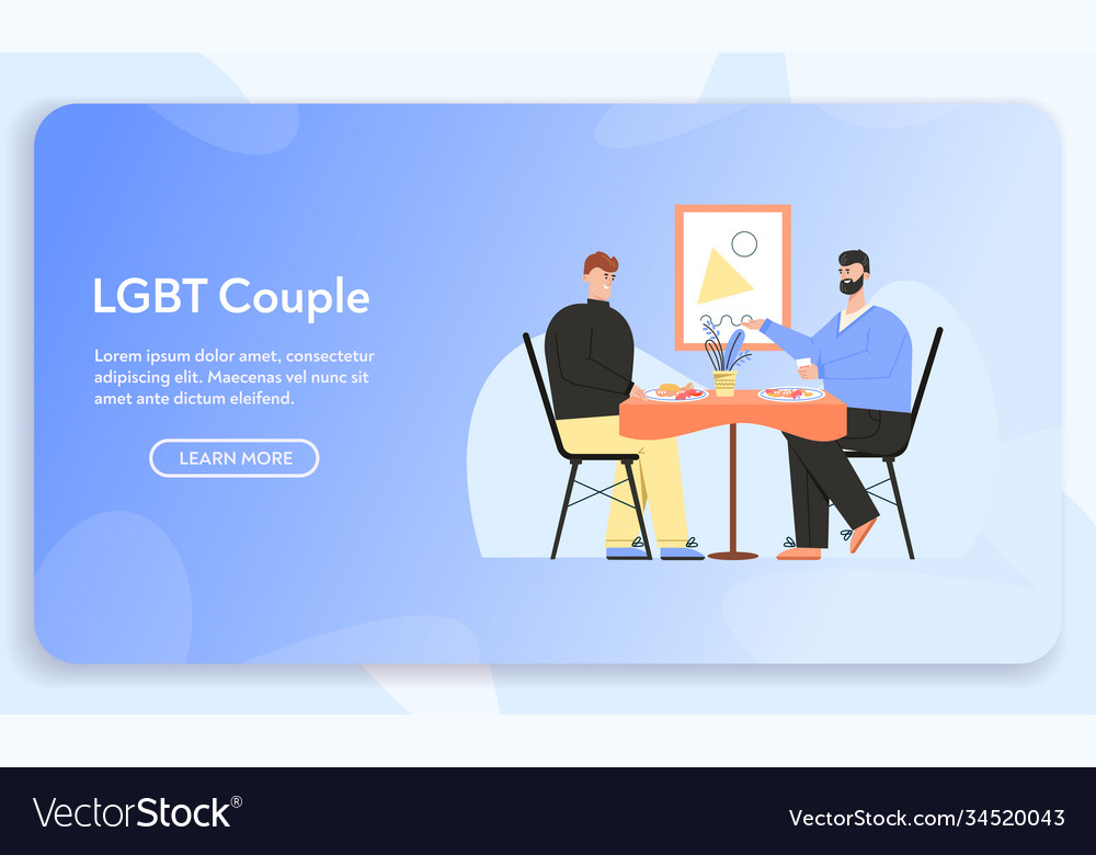 Banner lgbt couple concept Royalty Free Vector Image
