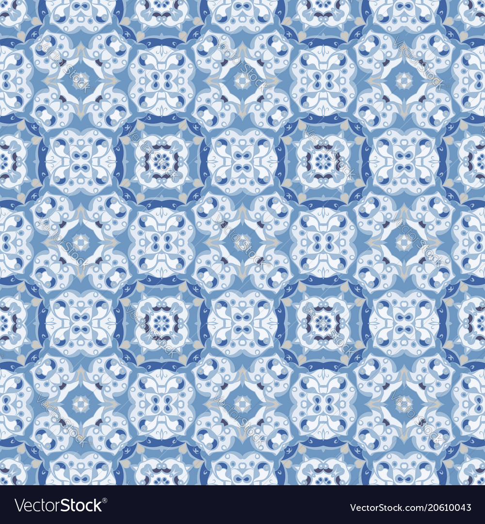 Blue seamless pattern Royalty Free Vector Image