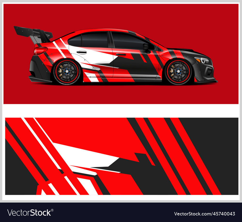 Car Wrap Vinyl Sticker Designs Concept For Wrap Vector Image
