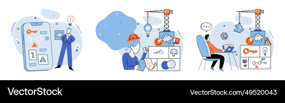 Creative thinking it is path winds through Vector Image