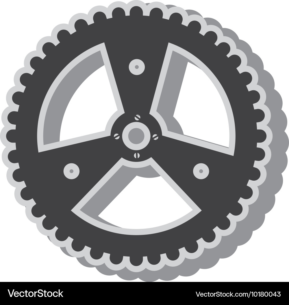 Gear bike wheel icon Royalty Free Vector Image