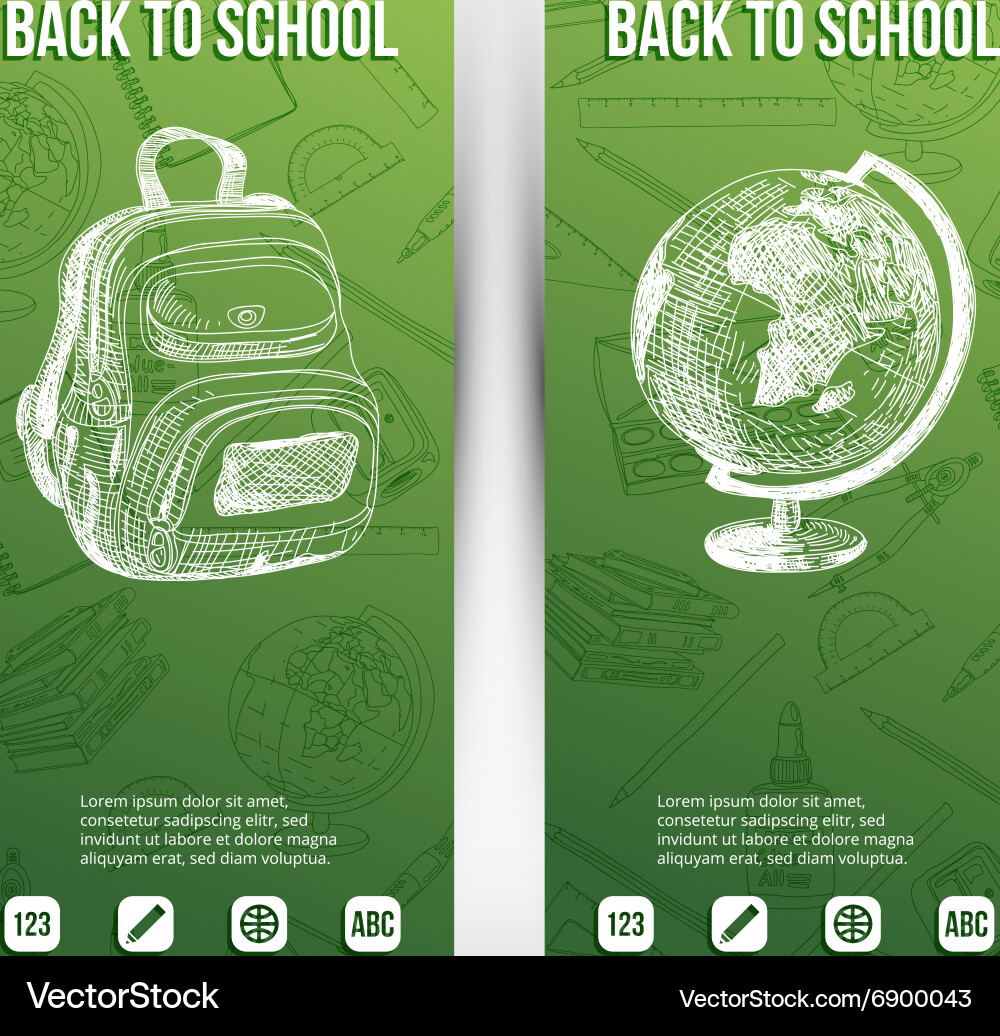Hand drawn back to school Royalty Free Vector Image