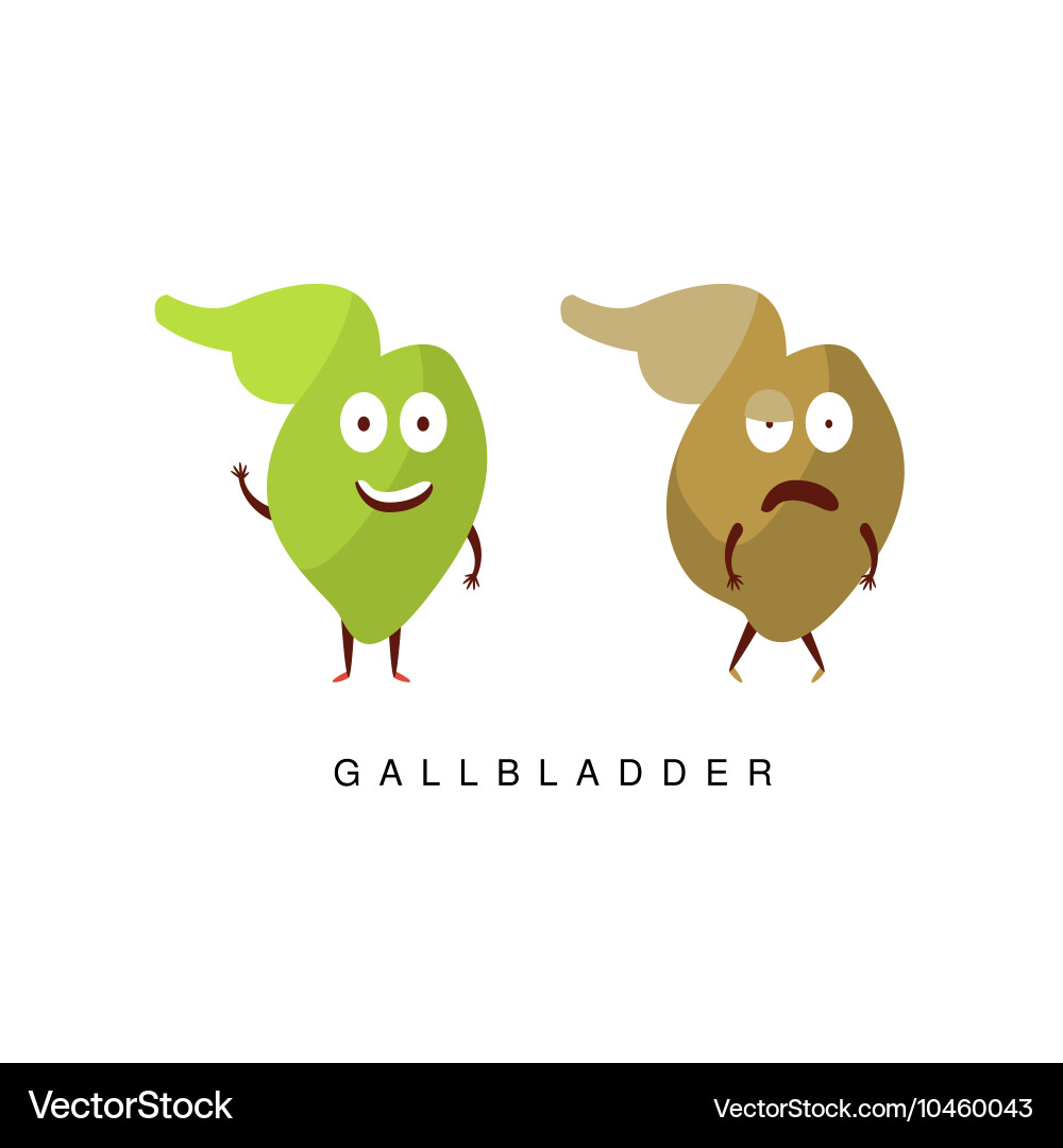 Healthy vs unhealthy gallbladder infographic Vector Image
