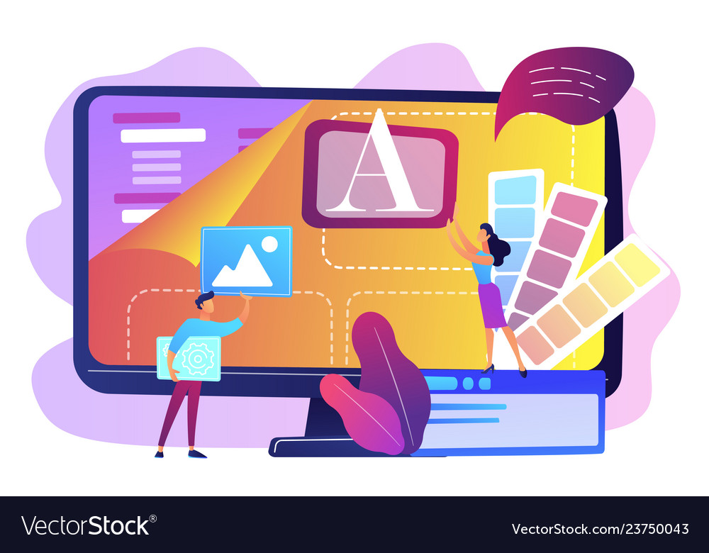 Low code development concept Royalty Free Vector Image