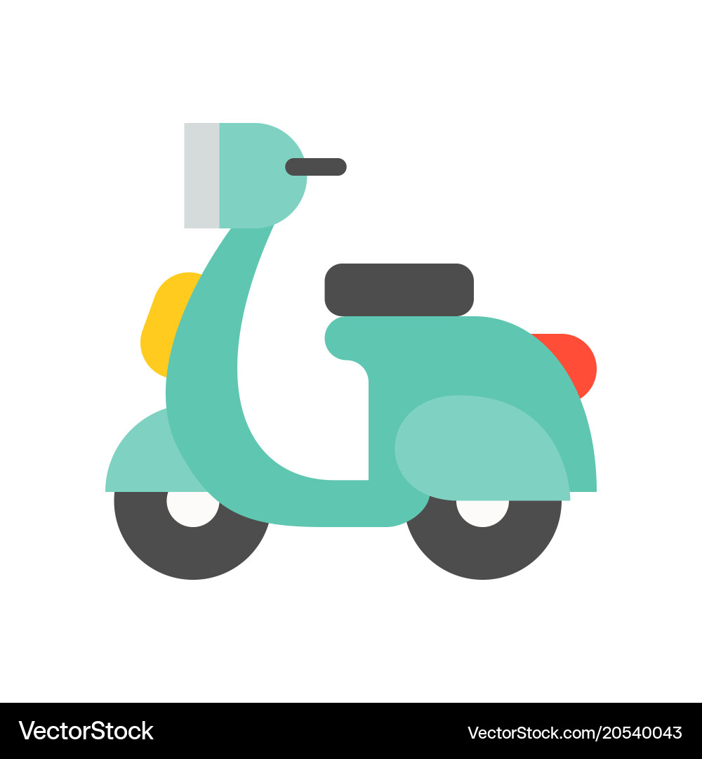 Motorbike simple icon flat design Royalty Free Vector Image