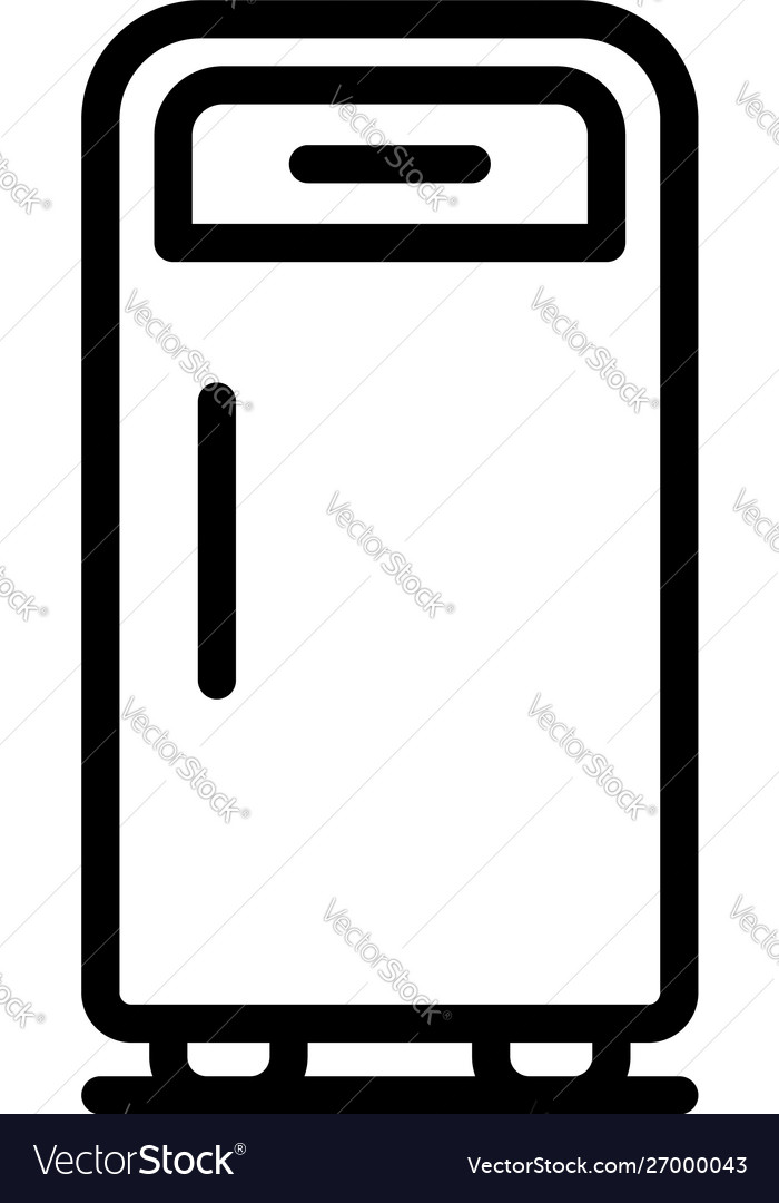 Retro fridge icon outline style Royalty Free Vector Image Retro fridge icon outline style Royalty Free Vector Image