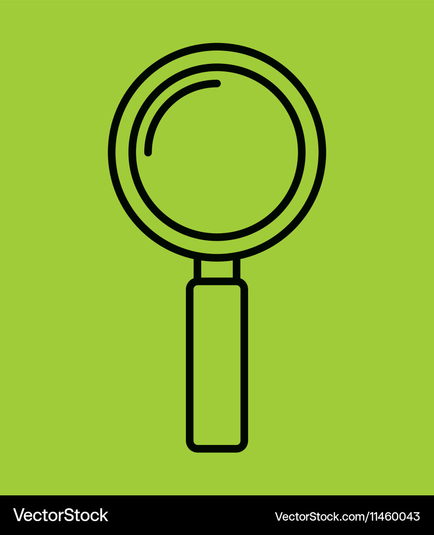 Search magnifying glass isolated icon Royalty Free Vector