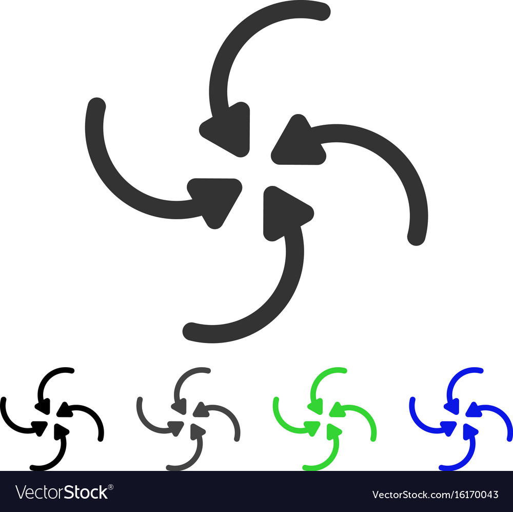 Vortex arrows flat icon Royalty Free Vector Image