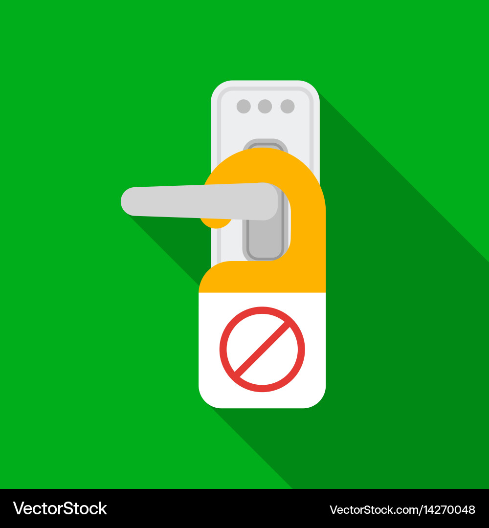 Do not disturb sign icon in flat style isolated Vector Image