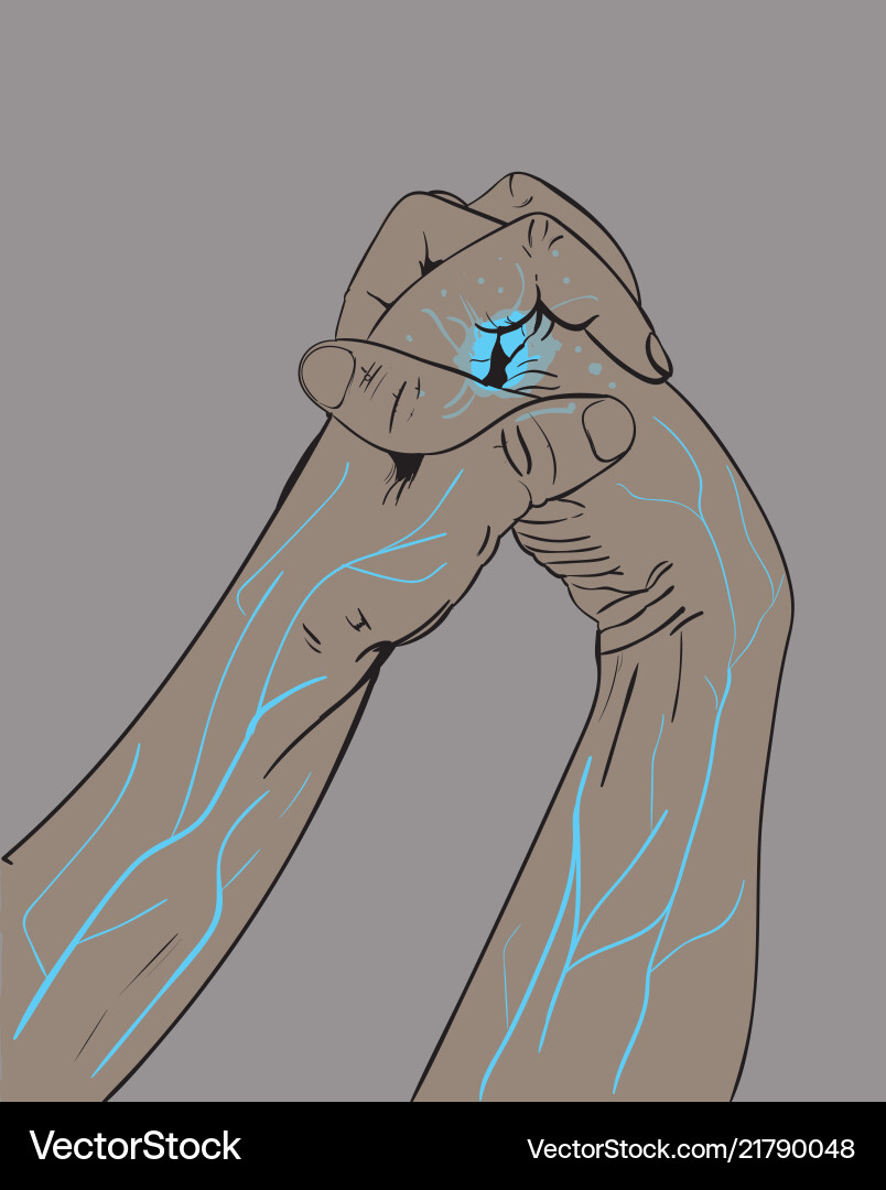 Hands united together concept union Royalty Free Vector