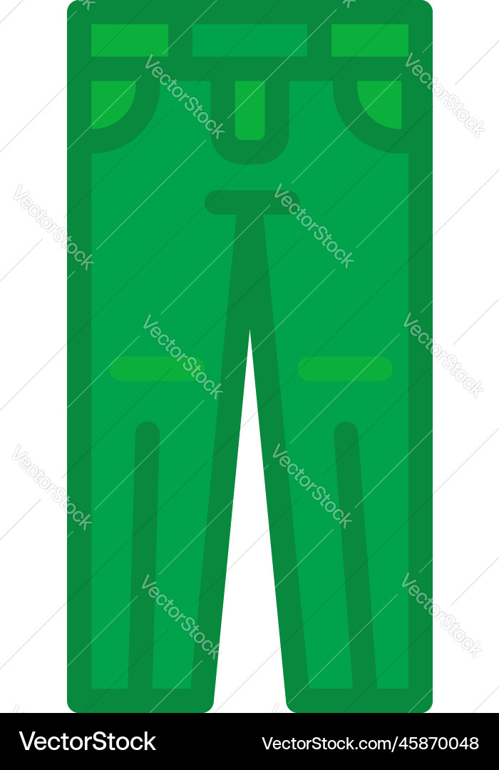 Pants elegant unisex textile clothing icon Vector Image
