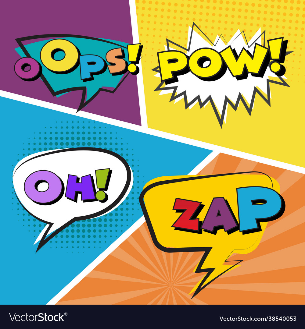 Comic book design element Royalty Free Vector Image