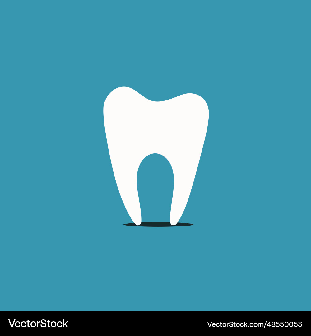 Dental laboratory filled white logo Royalty Free Vector