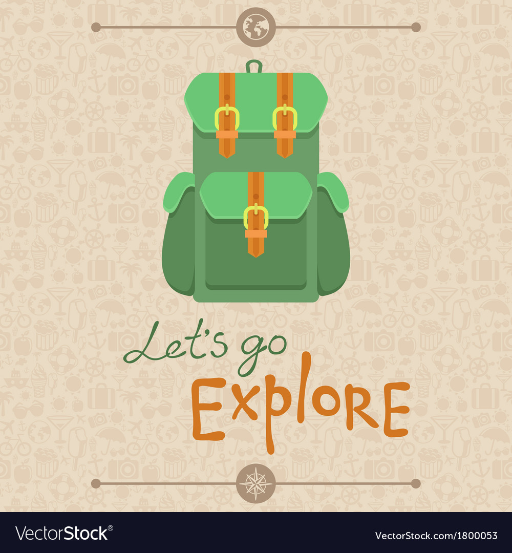 Lets go explore Royalty Free Vector Image - VectorStock