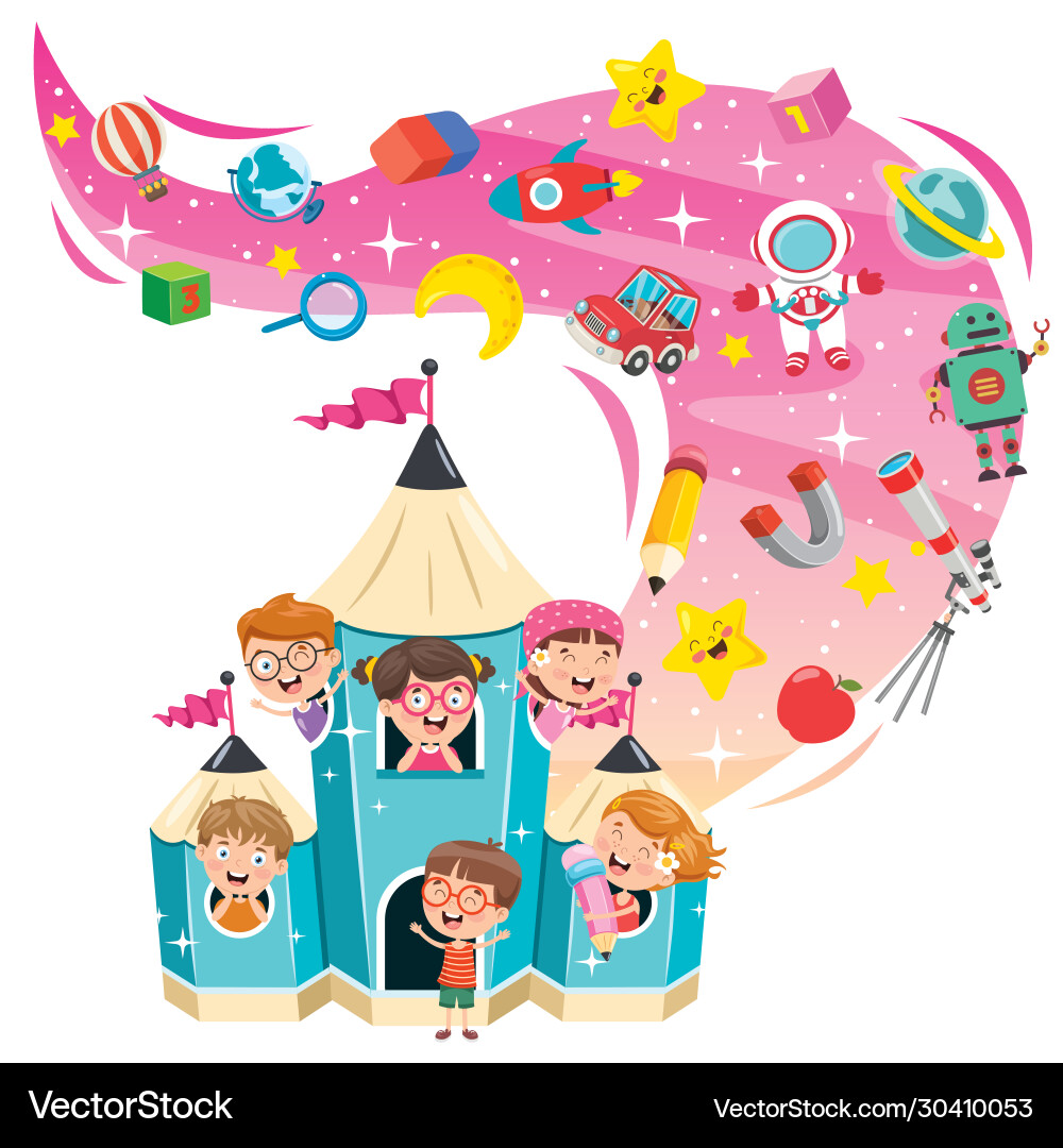 Magic education concept Royalty Free Vector Image