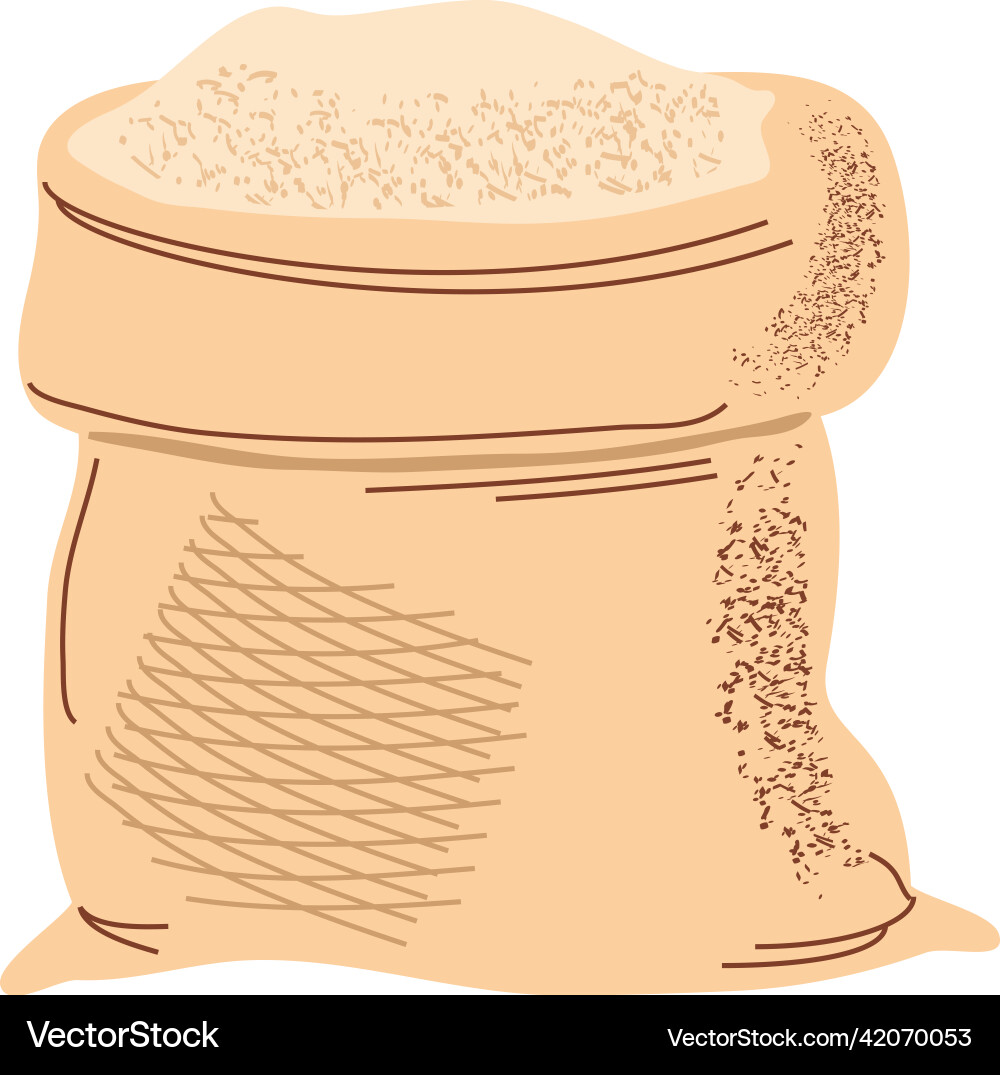 Sack of flour Royalty Free Vector Image - VectorStock