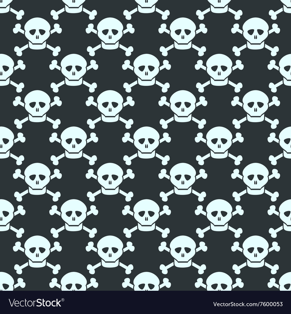 Simple seamless pattern with human skulls Vector Image