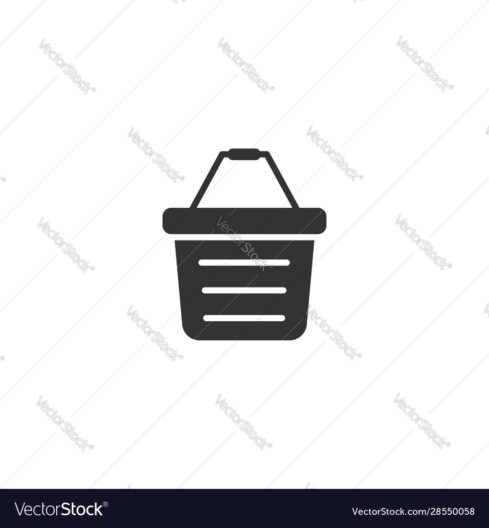 Add to cart icon in flat style shopping on white Vector Image