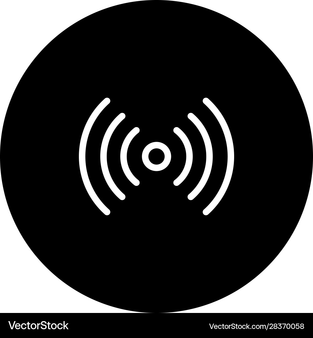 Airdrop signal icon with white background Vector Image