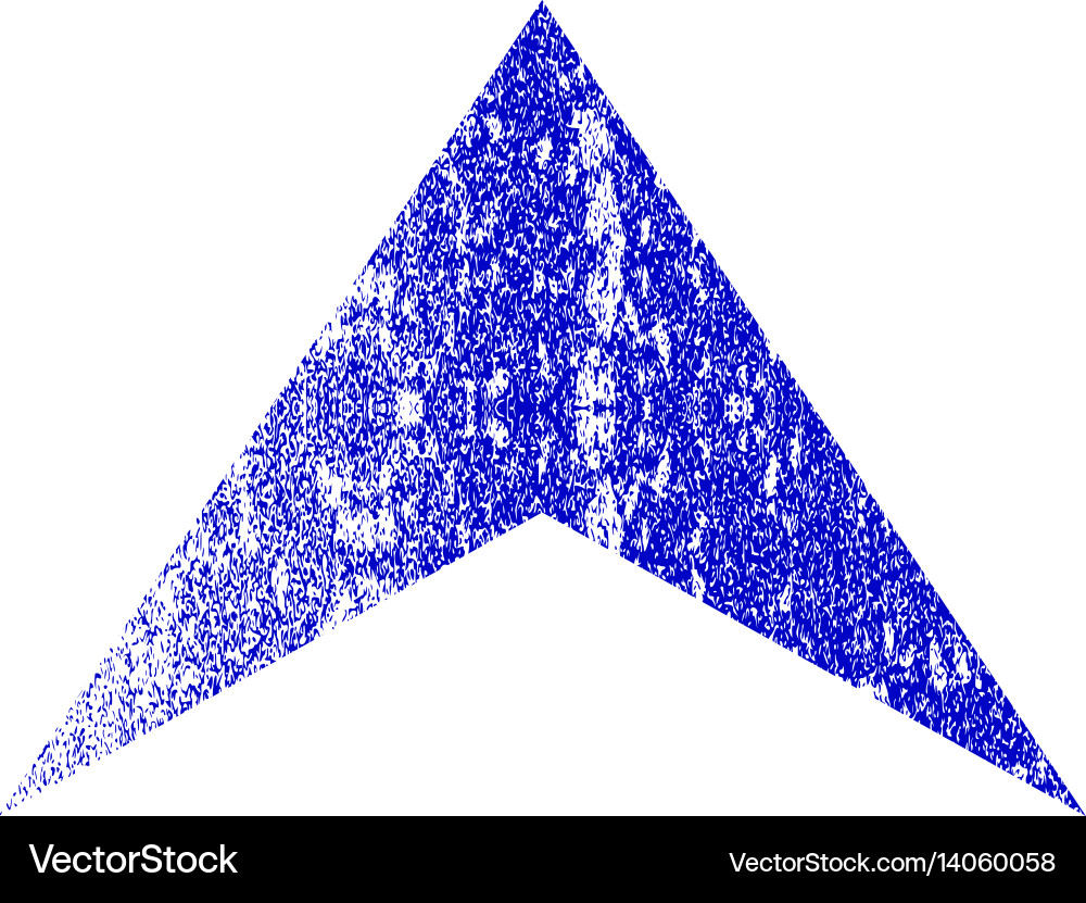Arrowhead up grunge textured icon Royalty Free Vector Image