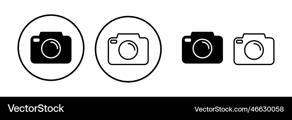 Camera icon in trendy flat style isolated Vector Image