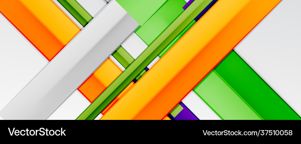 Color abstract lines trendy geometric background Vector Image