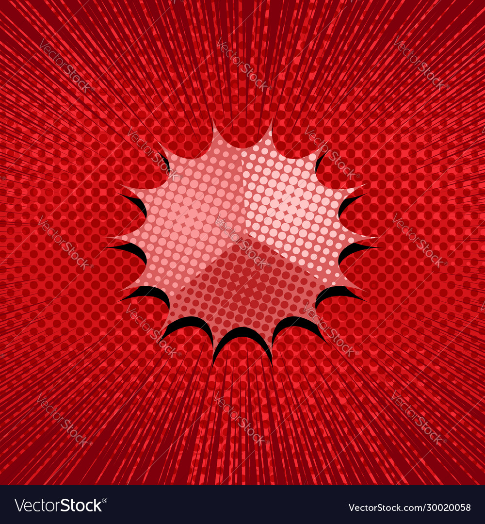 Comic explosive red template Royalty Free Vector Image