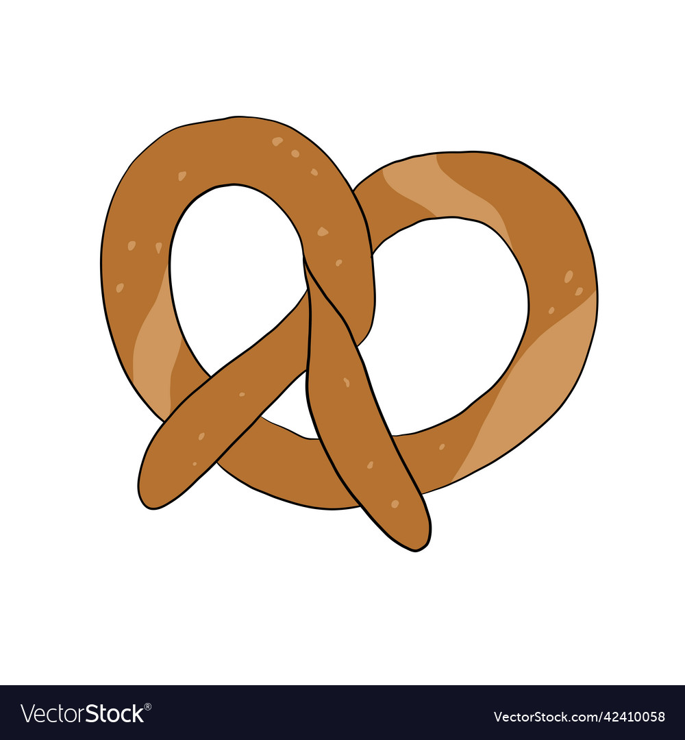 Delicious pretzel Royalty Free Vector Image - VectorStock