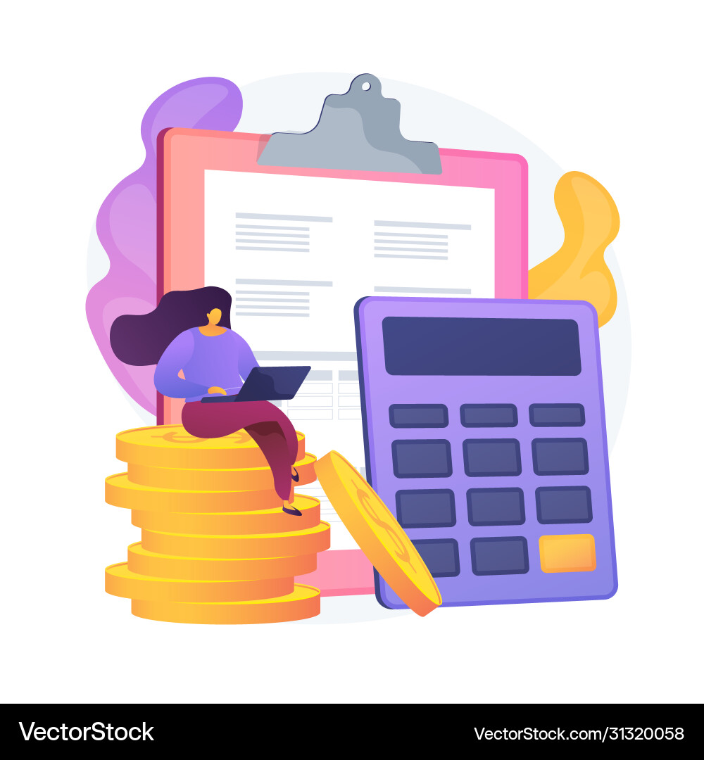 Financial accounting concept metaphor Royalty Free Vector
