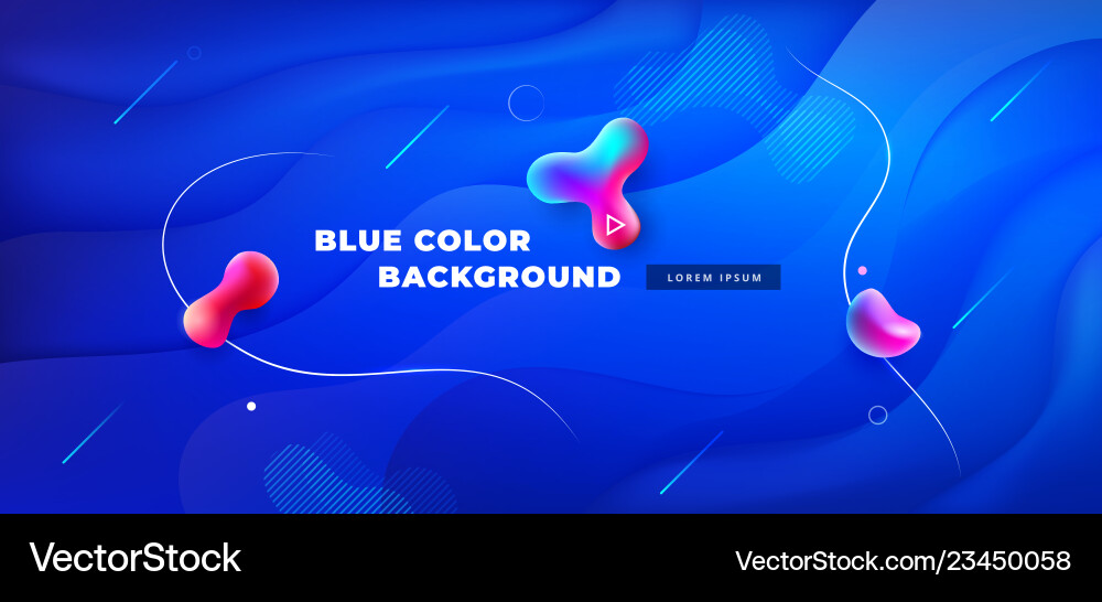Liquid blue color background design fluid blue Vector Image