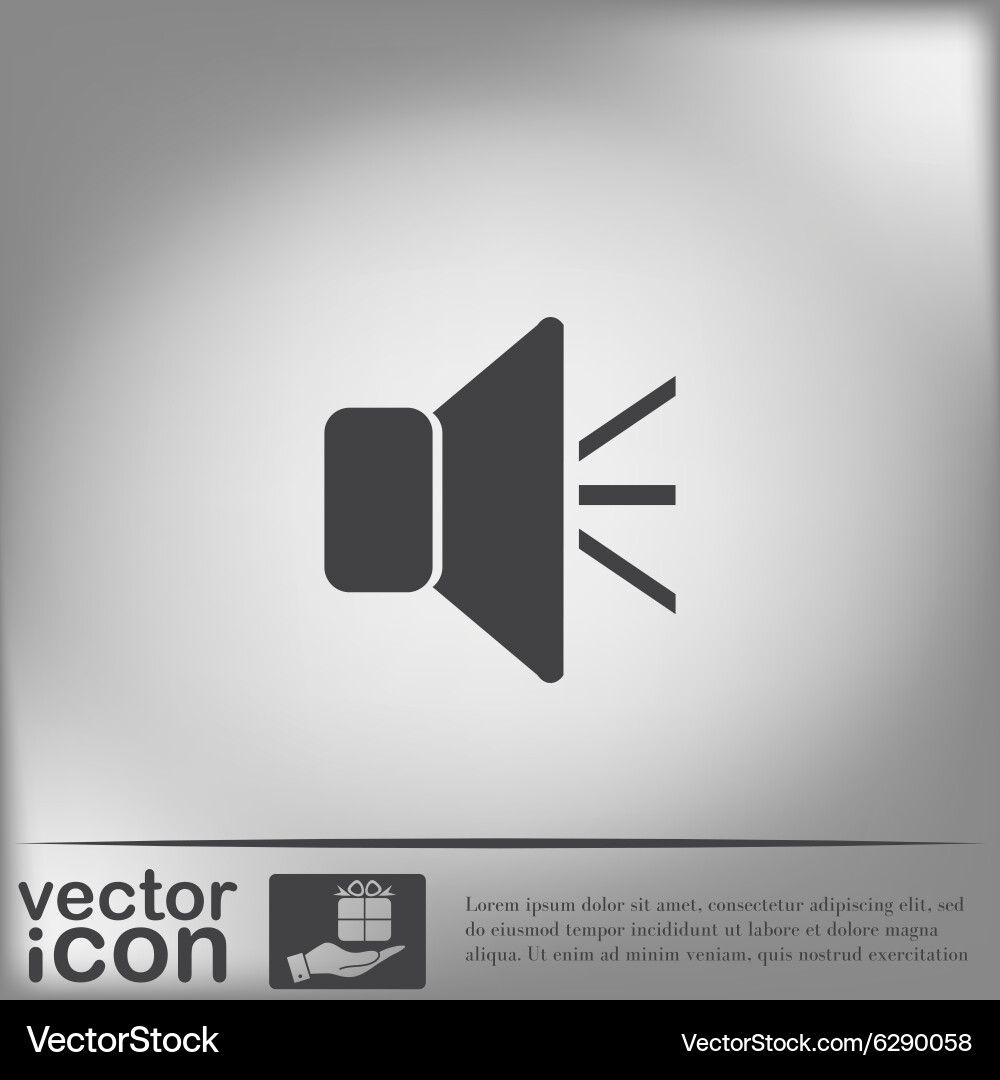 Loudspeaker volume icon sound icon Royalty Free Vector Image