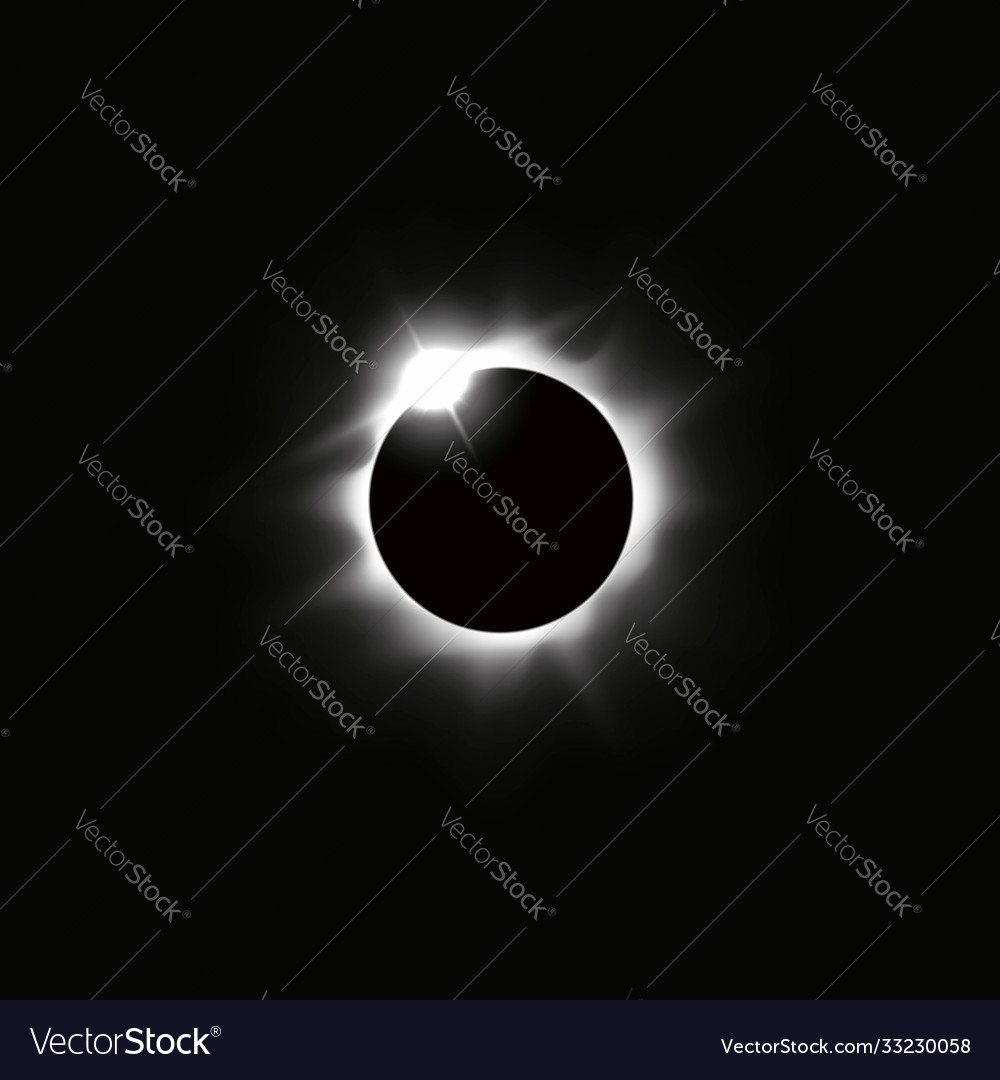Total solar eclipse Royalty Free Vector Image - VectorStock Total solar eclipse Royalty Free Vector Image - VectorStock