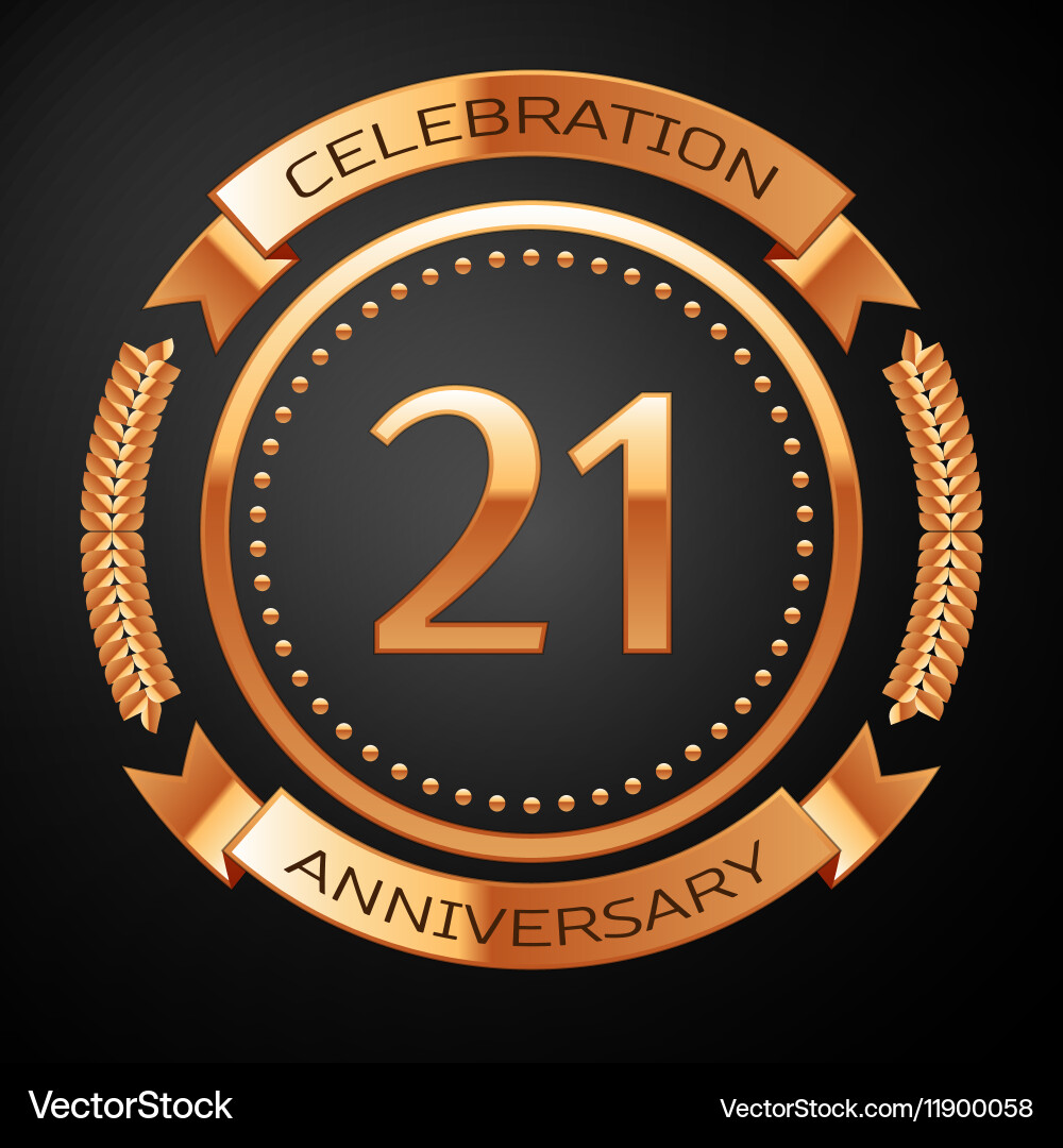 Twenty one years anniversary celebration Vector Image