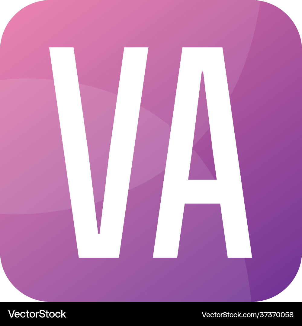 Va letter logo design with simple style Royalty Free Vector