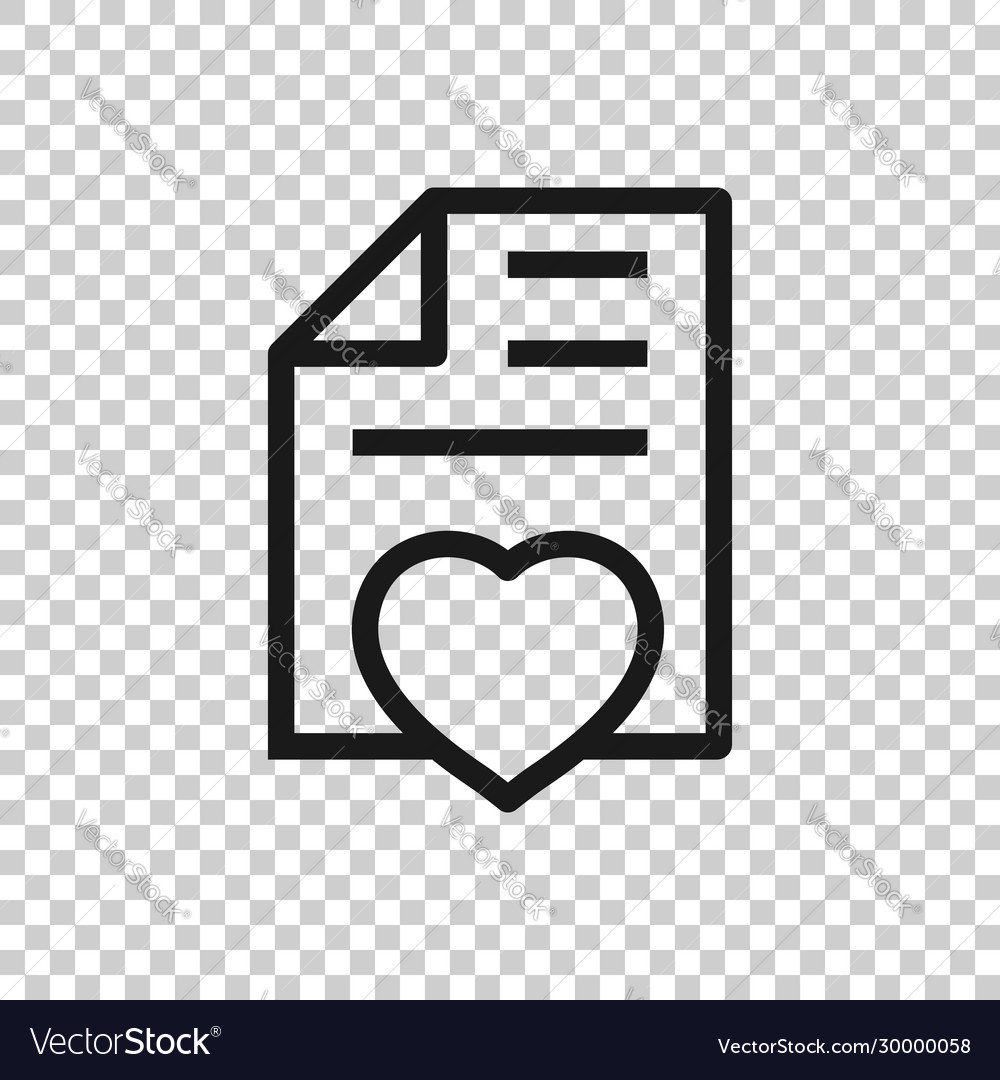 Wishlist icon in flat style like document Vector Image