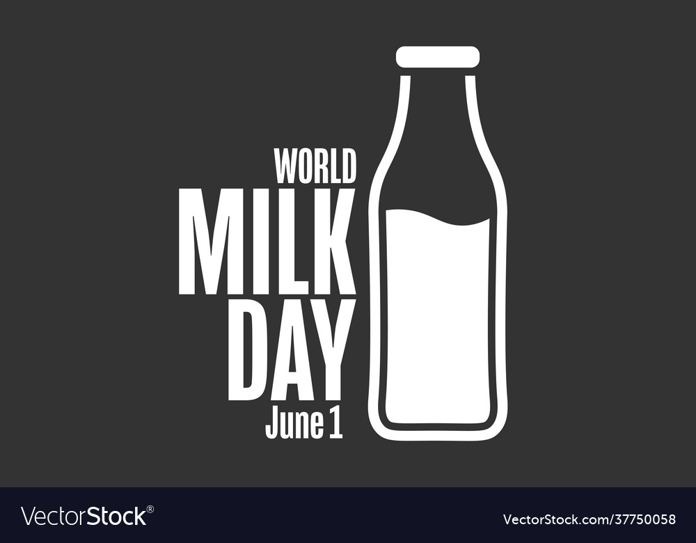 World milk day june 1 holiday concept template Vector Image