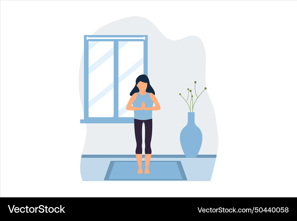 Yoga flat design Royalty Free Vector Image - VectorStock