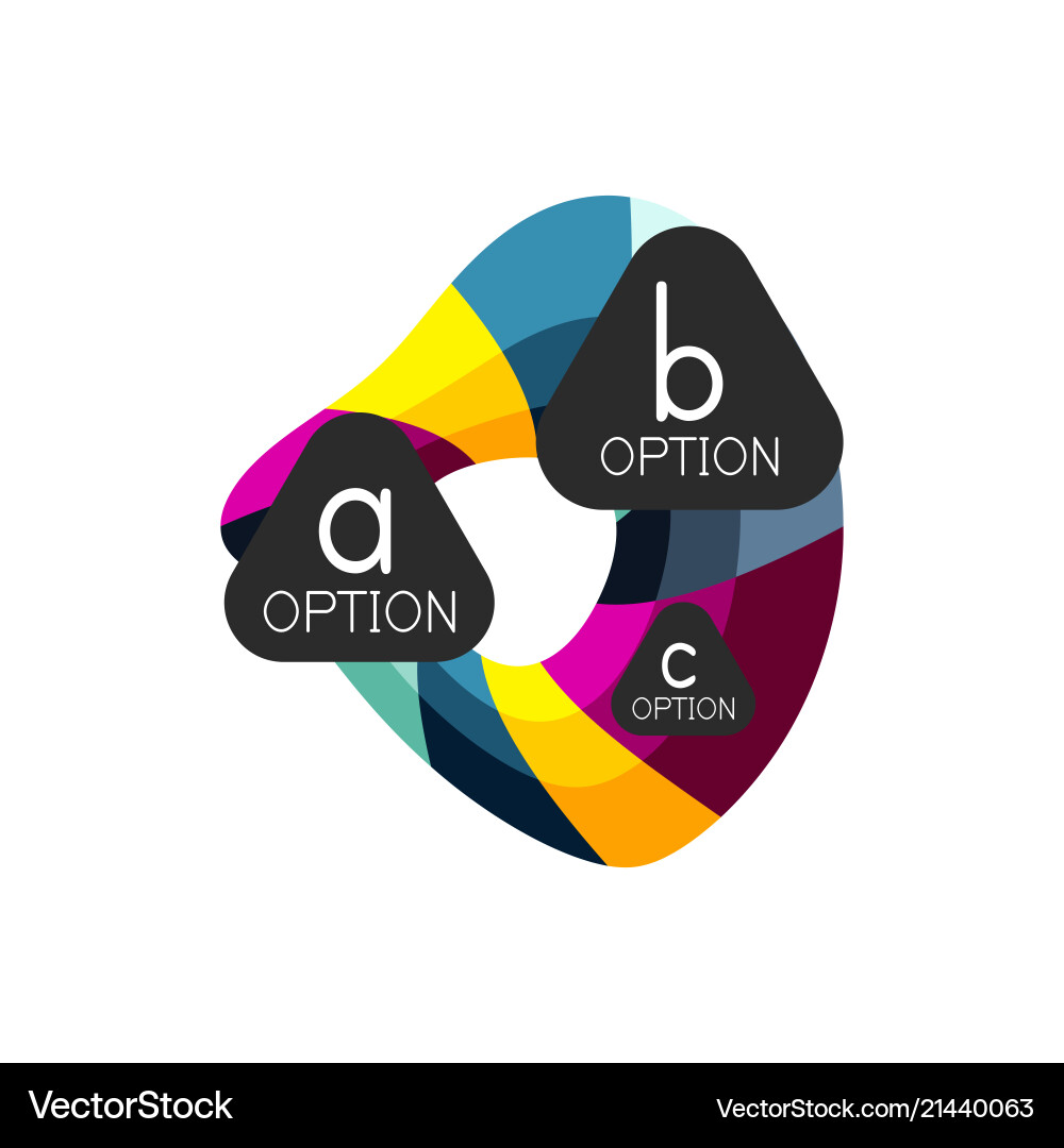 Abstract colorful geometric option infographics Vector Image