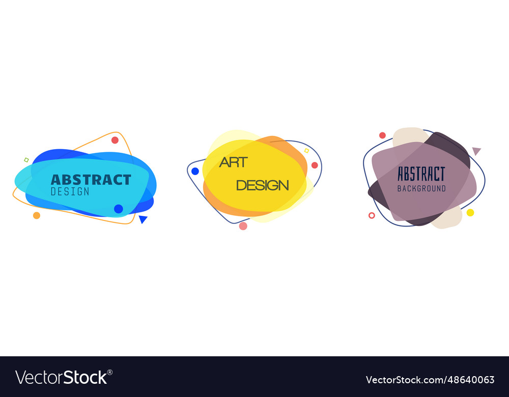 Abstract creative frames set Royalty Free Vector Image