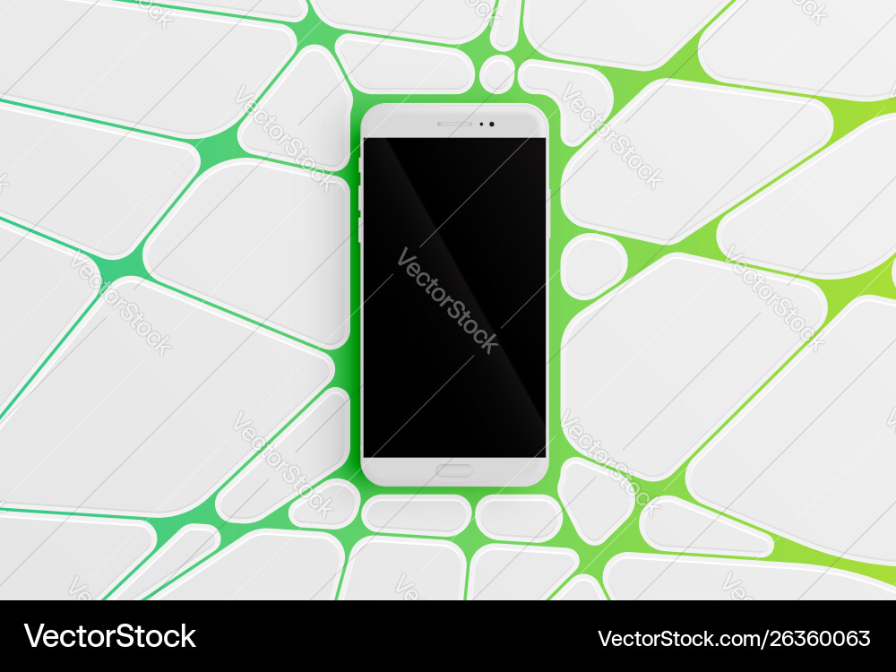 Colorful smartphone template for advertising Vector Image