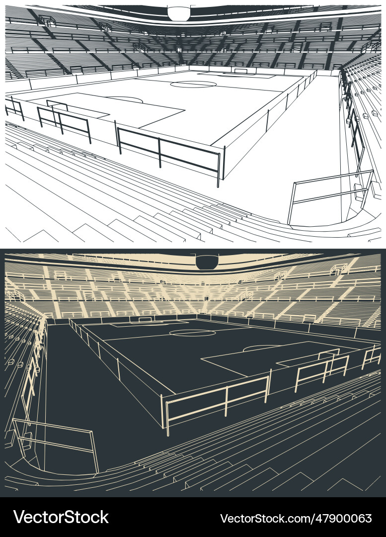 Football stadium Royalty Free Vector Image - VectorStock
