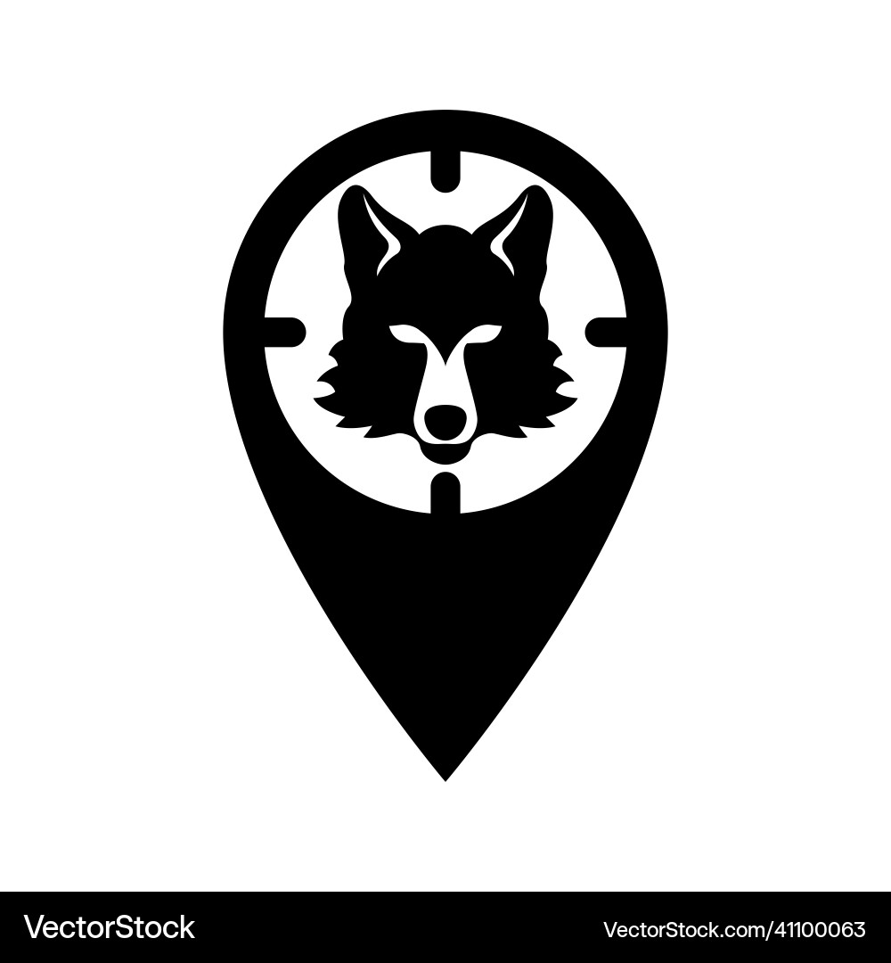 For a hunter a mark on the map in the form Vector Image
