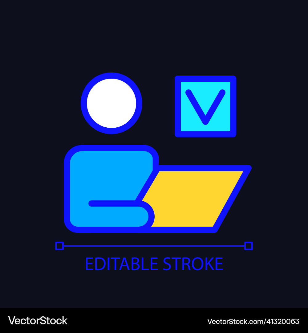 Individual tasks pixel perfect rgb color icon Vector Image
