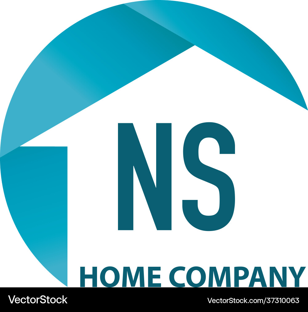 Initial letter ns home or property logo design Vector Image