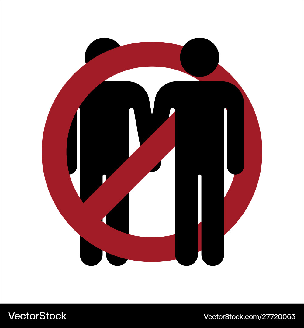 No gay no lgbt Royalty Free Vector Image - VectorStock