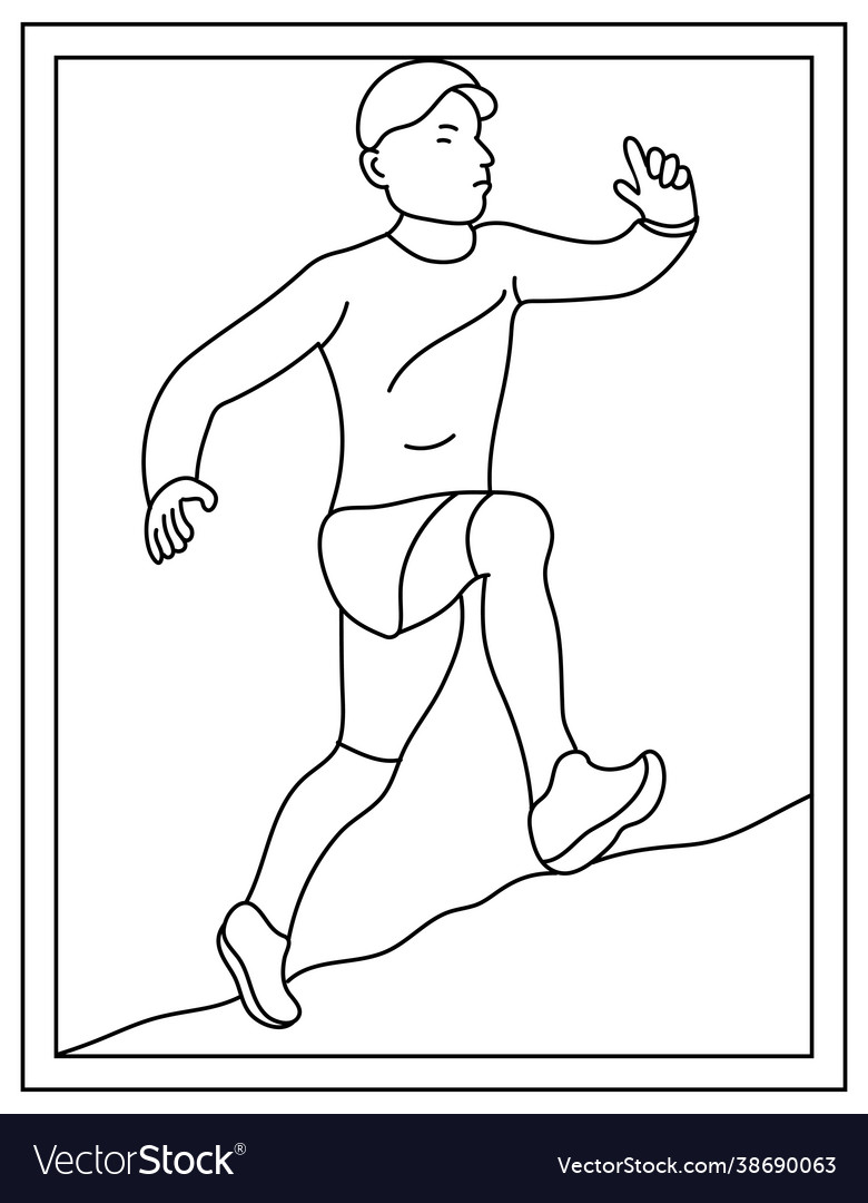 Running template Royalty Free Vector Image - VectorStock