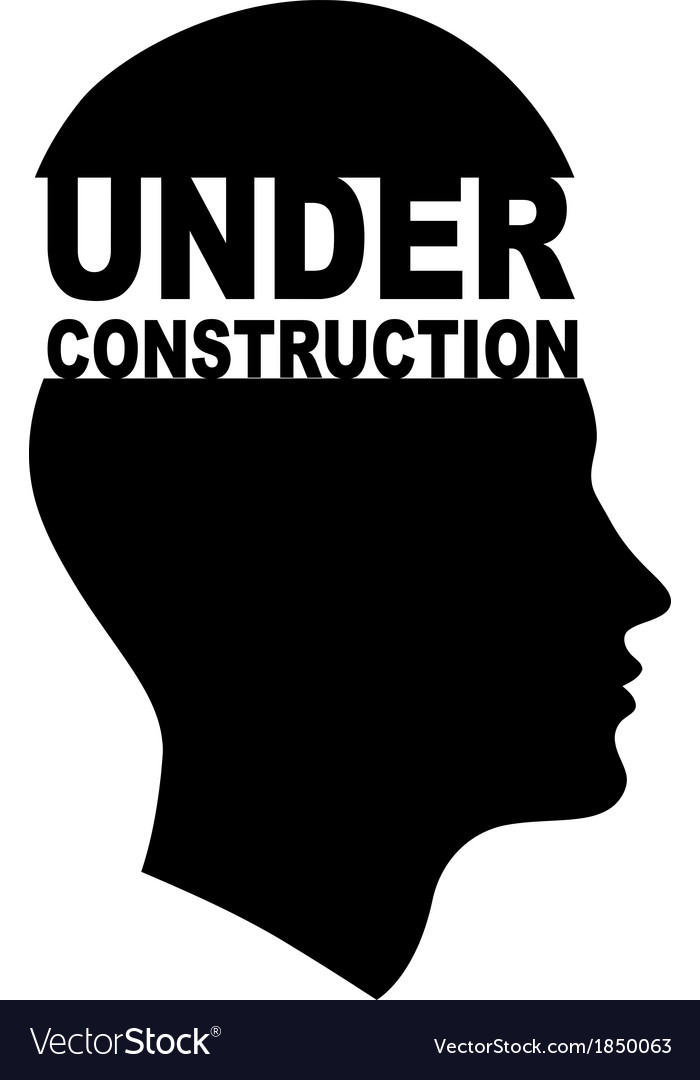 Under construction head Royalty Free Vector Image
