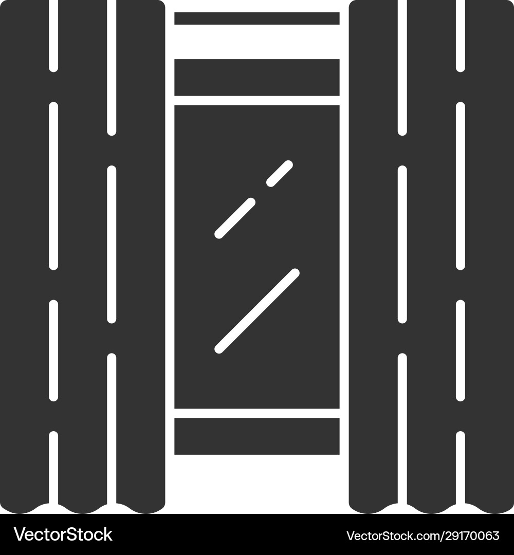 Window panel pair glyph icon home decorating Vector Image