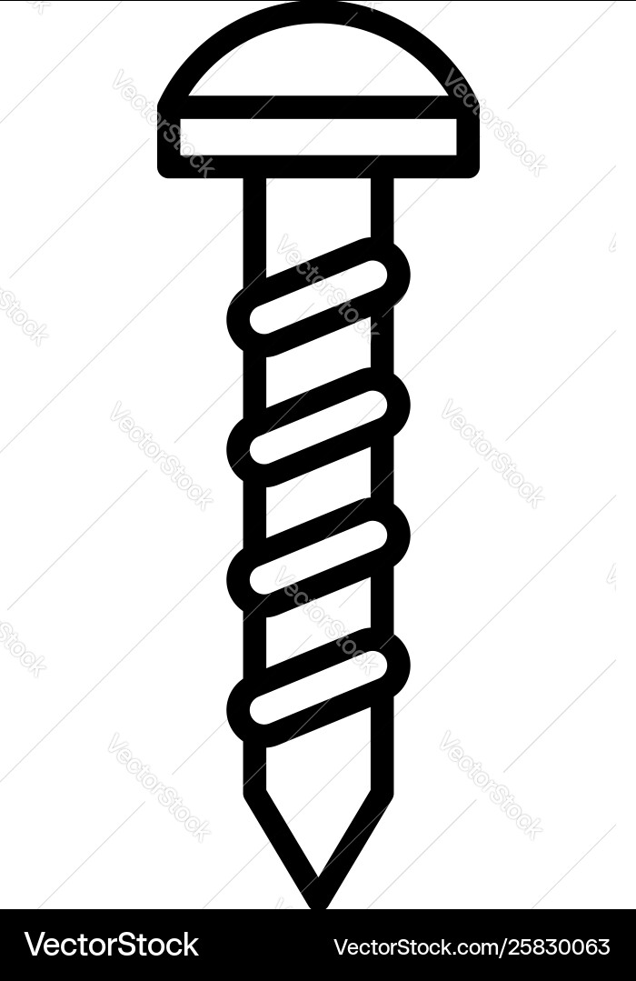 Screw And Nut Outline Stock Vector Art More Images Of